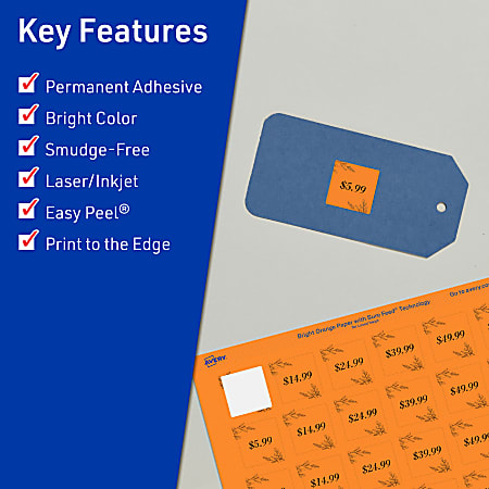 Avery Print To The Edge Labels With Sure Feed Technology And Easy Peel ...