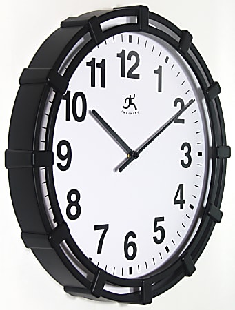Infinity Instruments Skipper Wall Clock 16 H x 16 W x 2 D Black ...