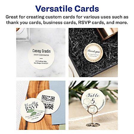 Avery Printable Business Cards With Sure Feed Technology 95268 MIC10 ...
