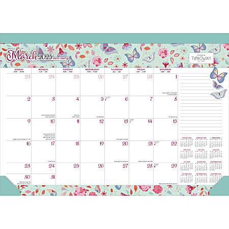 2025 BrownTrout House of Turnowsky Monthly Desk Pad Calendar 17 x 12 ...
