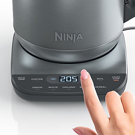 Ninja Precision Temperature 7 Cup Electric Kettle Cool Gray - Office Depot