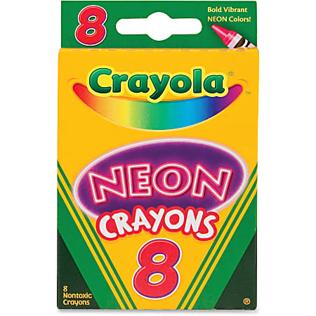 Crayola Neon Crayons Carnation Pink Sky Blue Shamrock Shocking Pink ...