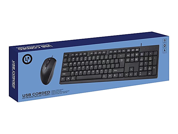 B3E Keyboard and mouse set USB - Office Depot
