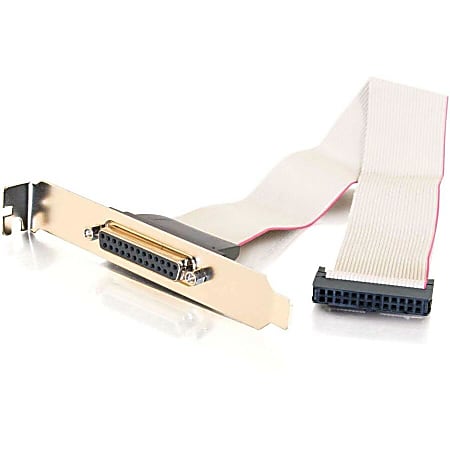 C2G 11in DB25 Female Parallel Add A Port Adapter Cable with Bracket IDS ...