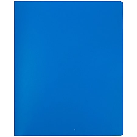 JAM Paper Heavy Duty 4 Pocket Plastic Folders 9 12 x 11 58 Blue Pack Of ...