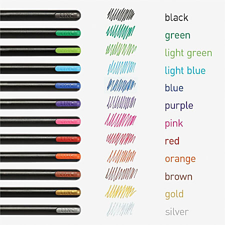Pentonic Gel Pens 1 mm Pen Point Assorted Ink Gel based 12 Pack ...