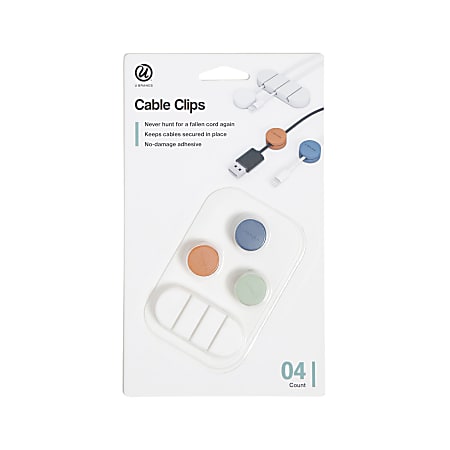 U Brands Adhesive Cord Organizer Clips Multicolor Set Of 4 Clips ...