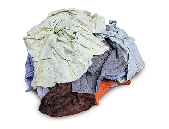 Pro Clean Terry Rags Assorted Sizes Assorted Colors 4 Lb Pack - ODP ...