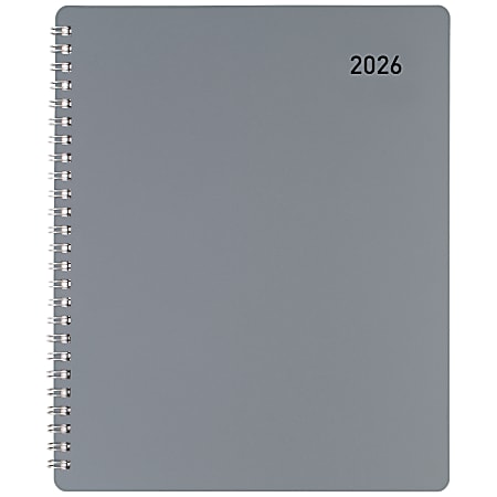 Office Depot Brand Weekly Monthly Planner 7 x 9 Silver January 2026 to ...