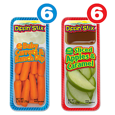 Dippin Stix Baby Carrots And Ranch Dip Caramel Apples 2.75 Oz Pack Of ...