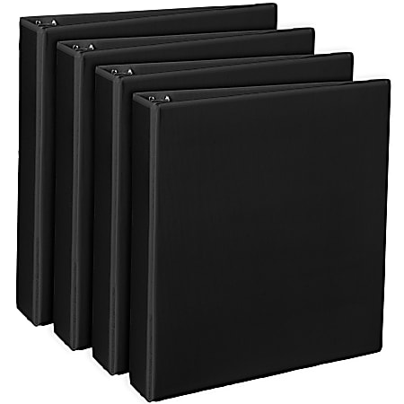 Office Depot Brand Durable View 3 Ring Binder 1 12 Round Rings Black ...