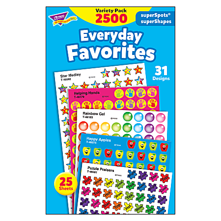 Trend SuperSpots Stickers Everyday Favorites 2500 Stickers Per Pack Set ...