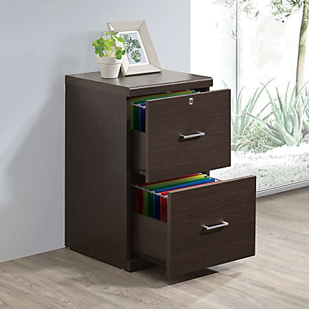 Office Star Alpine 17 D Vertical 2 Drawer File Cabinet With Lockdowel ...