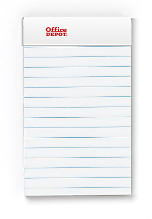 Office Depot Brand Mini Writing Pads 3 x 5 College Ruled 50 Sheets ...