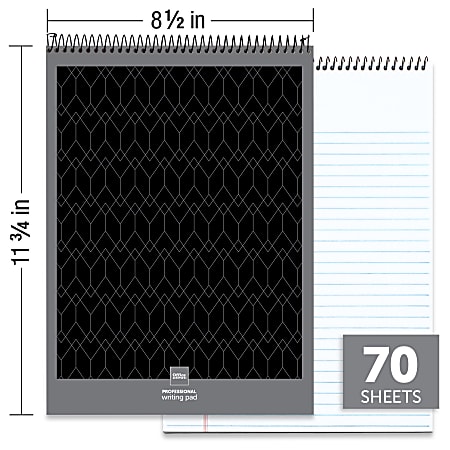 Office Depot Brand Professional Top Wirebound Writing Pad 8 12 x 11 34 ...