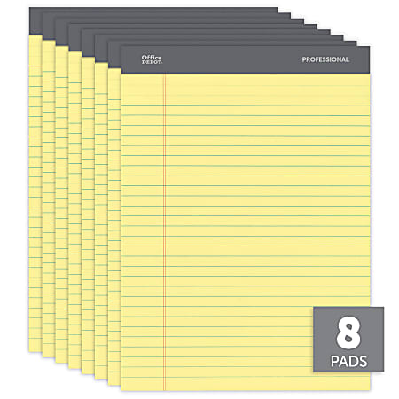 Office Depot Brand Professional Writing Pads 8 12 x 11 34 LegalWide ...
