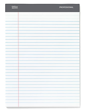 Office Depot® Brand Professional Writing Pads, 8 1/2" x 11 3/4", Legal ...