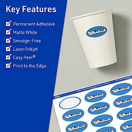 Avery Print To The Edge TrueBlock Labels With Sure Feed 94053 TWMP25 ...