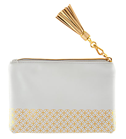 Office Depot Brand Fashion Pencil Pouch 8 x 5 12 Light Gray - Office Depot