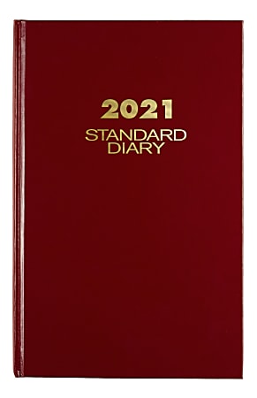 AT A GLANCE Standard Daily Diary 7 34 x 12 Red - Office Depot