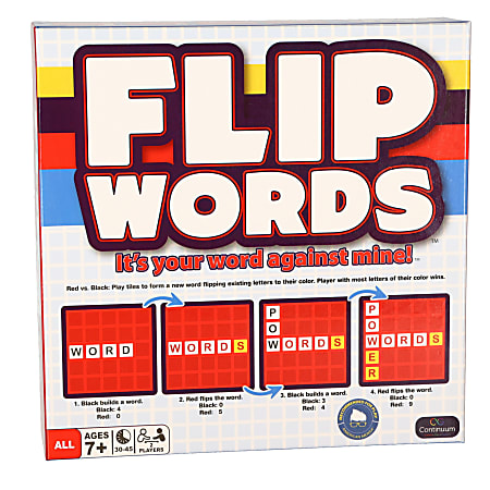Continuum Games Flip Words Game Grade 3 12 - Office Depot