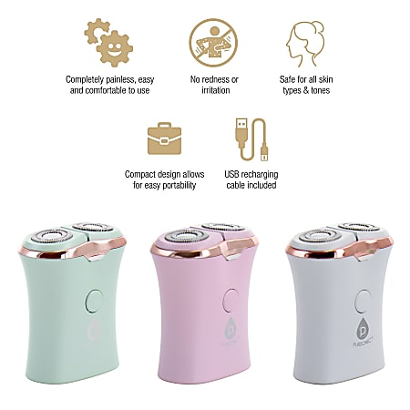 Pursonic LSUSBR360WH USB Rechargeable Compact Shaver White - Office Depot