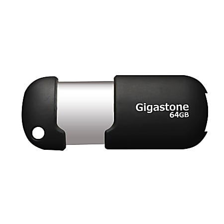 Dane-Elec Gigastone USB 2.0 Flash Drives, 64GB, Black/Silver, Pack Of 2 ...