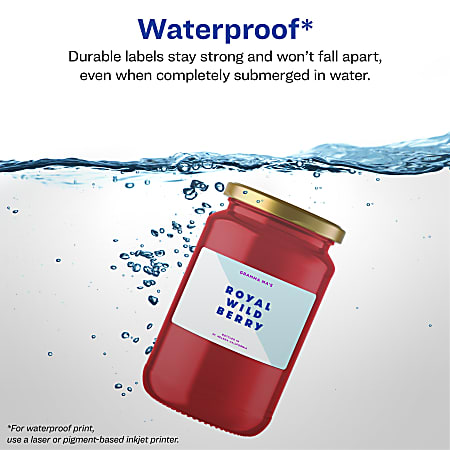 Avery Waterproof Permanent Labels With Sure Feed 94237 WMF50 Rectangle ...