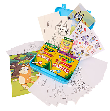 Crayola Bluey Create Color Art Case 75pcs Bluey Coloring Pages Stickers ...