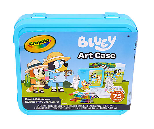 Crayola Bluey Create Color Art Case 75pcs Bluey Coloring Pages Stickers ...