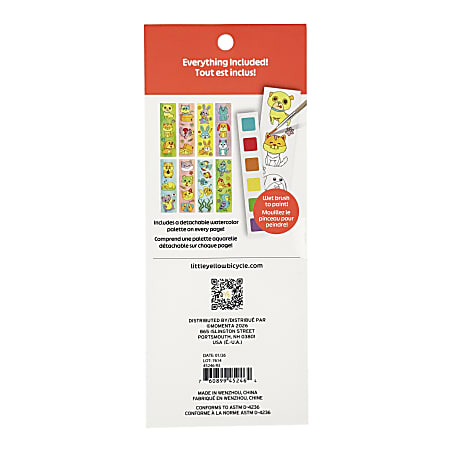 Little Yellow Bicycle Watercolor Bookmark Kit Pets - Office Depot