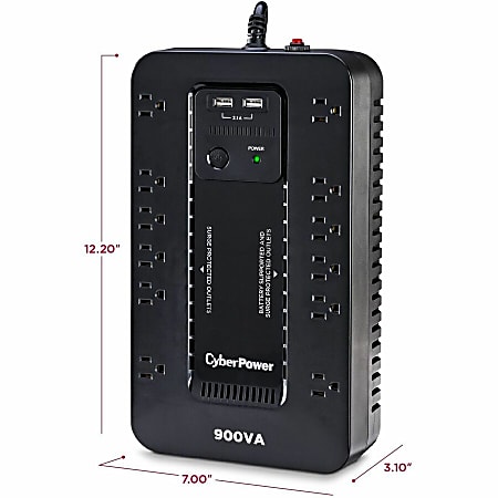 CyberPower ST900U Standby UPS Systems 900VA500W 120 VAC NEMA 5 15P ...