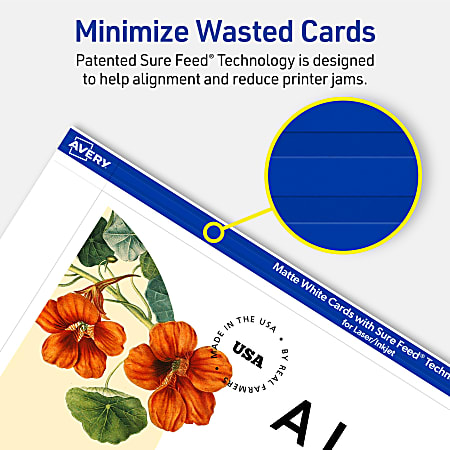 Avery Printable Invitation Cards With Sure Feed Technology 5 x 7 ...