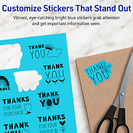 Avery Printable Sticker Paper 94269 BBP80 Rectangle 8 12 x 11 Matte ...