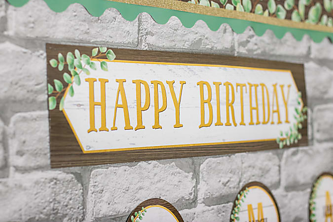Teacher Created Resources Eucalyptus Happy Birthday Bulletin Board Set ...