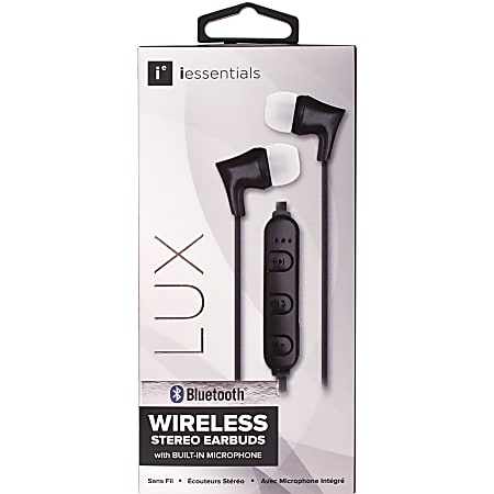 iEssentials LUX IE BTELX BK Earset Wireless Bluetooth Earbud In ear ...