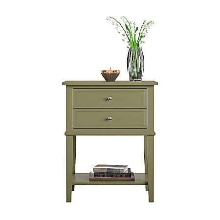 Ameriwood Home Franklin Accent Table 28 H x 22 W x 15 12 D Olive ...