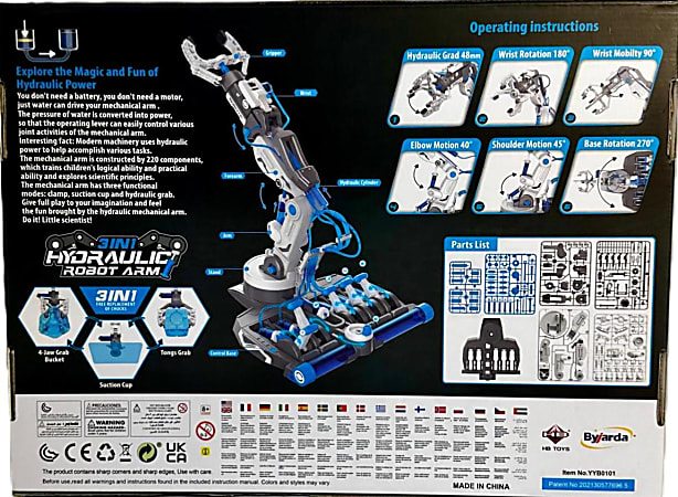 CPS Toys STEAM Hydraulic Robotic Arm - Office Depot