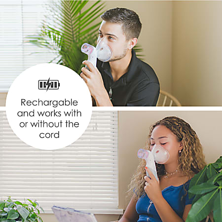 Crane Cordless Steam Inhaler 1 12 x 6 12 x 2 White - Office Depot