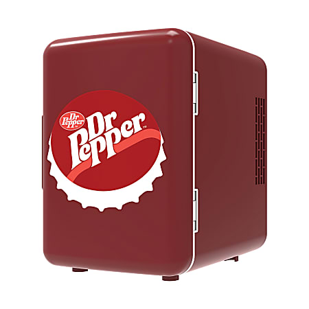 Dr. Pepper 0.5 Cu Ft 6 Can Portable Mini Refrigerator Red - Office Depot