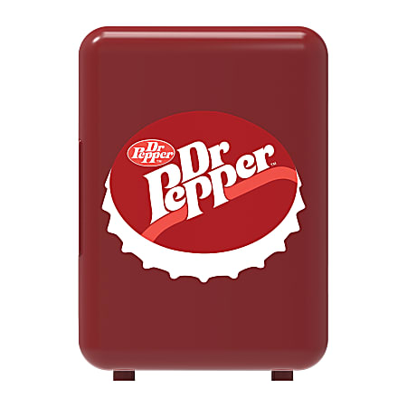 Dr. Pepper 0.5 Cu Ft 6 Can Portable Mini Refrigerator Red - Office Depot