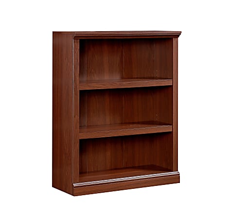 Realspace® Premium Bookcases 44"H 3-Shelf Transitional Bookcase, Cherry