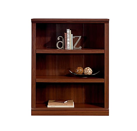 Realspace® Premium Bookcases 44"H 3-Shelf Transitional Bookcase, Cherry