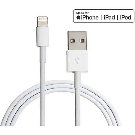 4XEM - Lightning cable - USB male to Lightning male - 3 ft - MFI ...