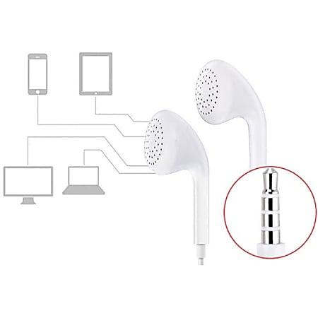 4XEM Earphones with Mic For iPhoneiPodiPad Stereo Wired Earbud Binaural ...