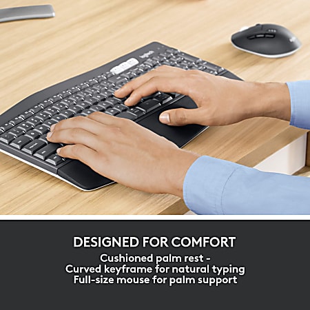 Logitech MK850 Wireless Keyboard Mouse Black - Office Depot