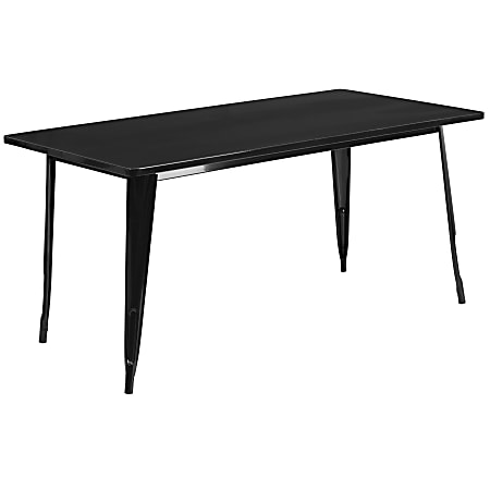 Flash Furniture Commercial Grade Rectangular Metal IndoorOutdoor Table ...