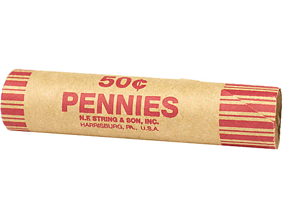 Control Group Crimped End Coin Wrappers Pennies Red Pack Of 1000 ...