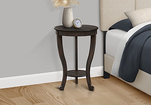 Monarch Specialties Marli Round Accent Table 26 14 H x 18 W x 18 D ...