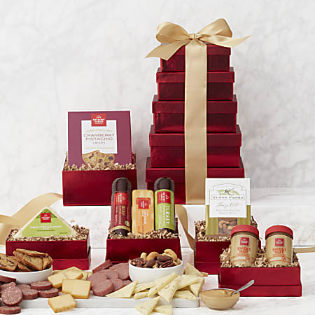 Givens Hearty Meat Cheese Gift Tower - Office Depot